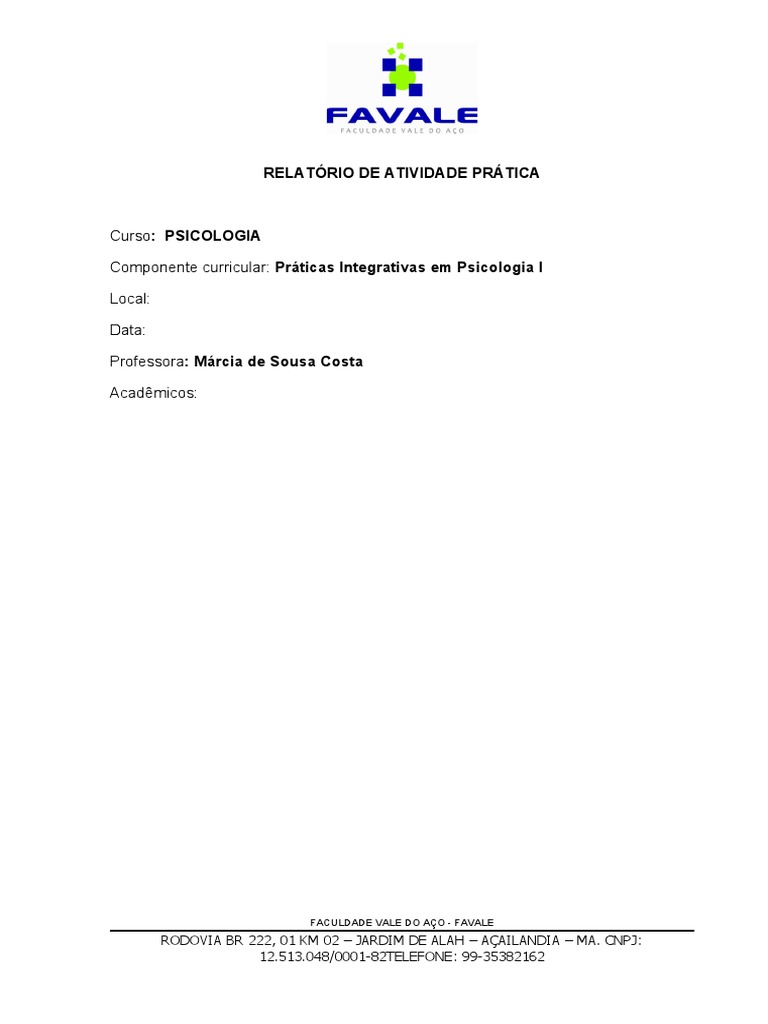 Modelo de Relatório | PDF