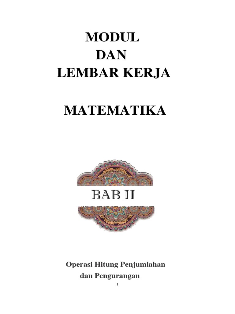 Modul MTK Bab 2 | PDF