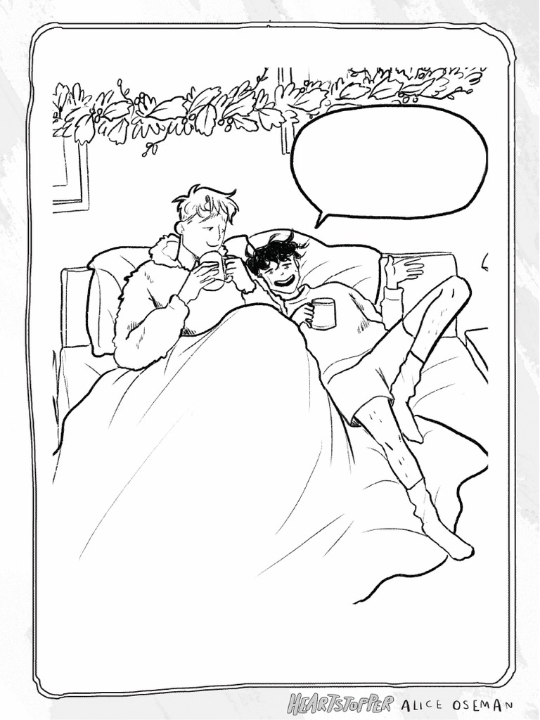 Heartstopper Colouring Sheets - Relaxing Evening | PDF