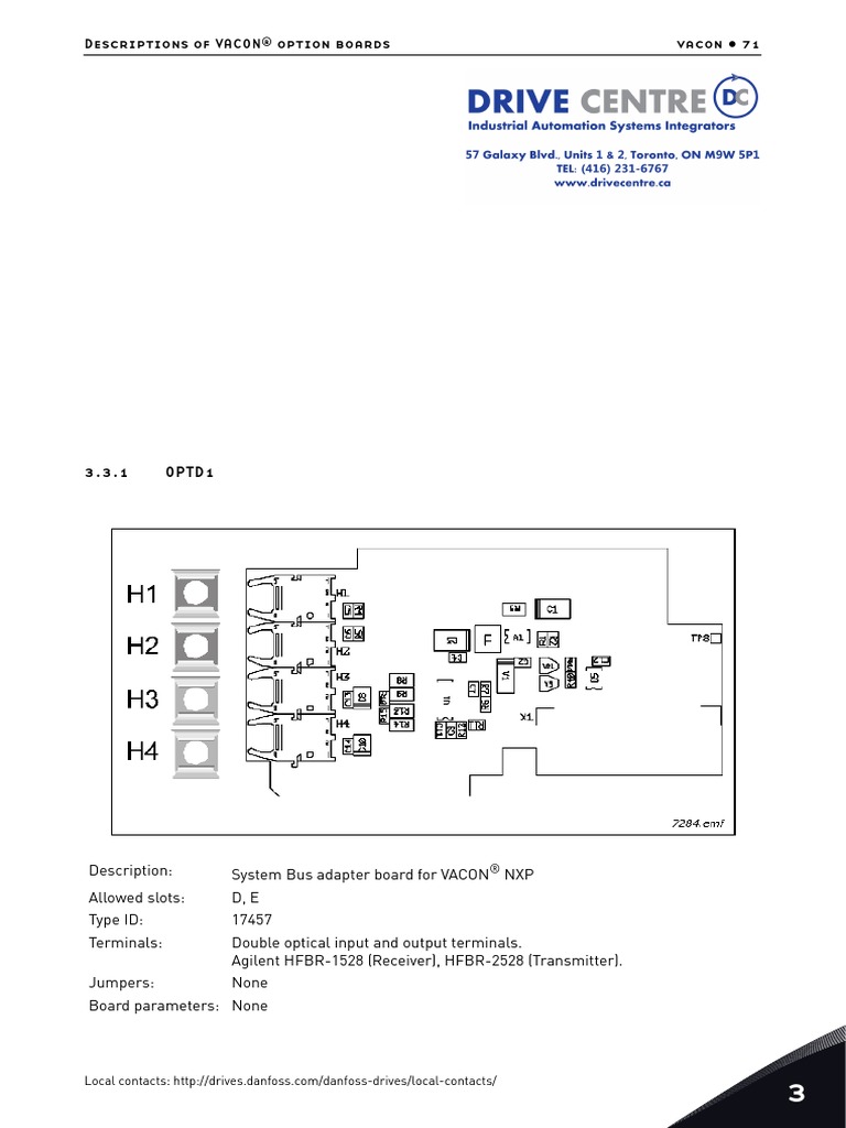 Descriptions of VACON® Option Boards Vacon - 71: 3.3.1 Optd1 | PDF | Computer Engineering ...
