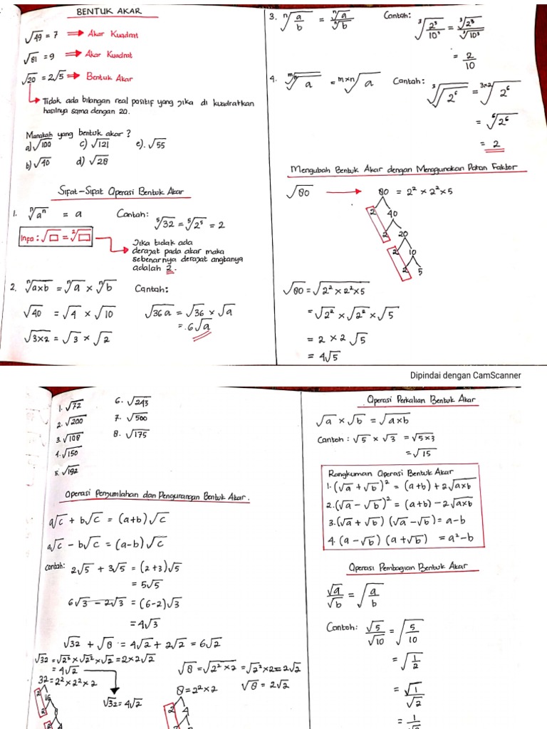 Materi Bentuk Akar | PDF