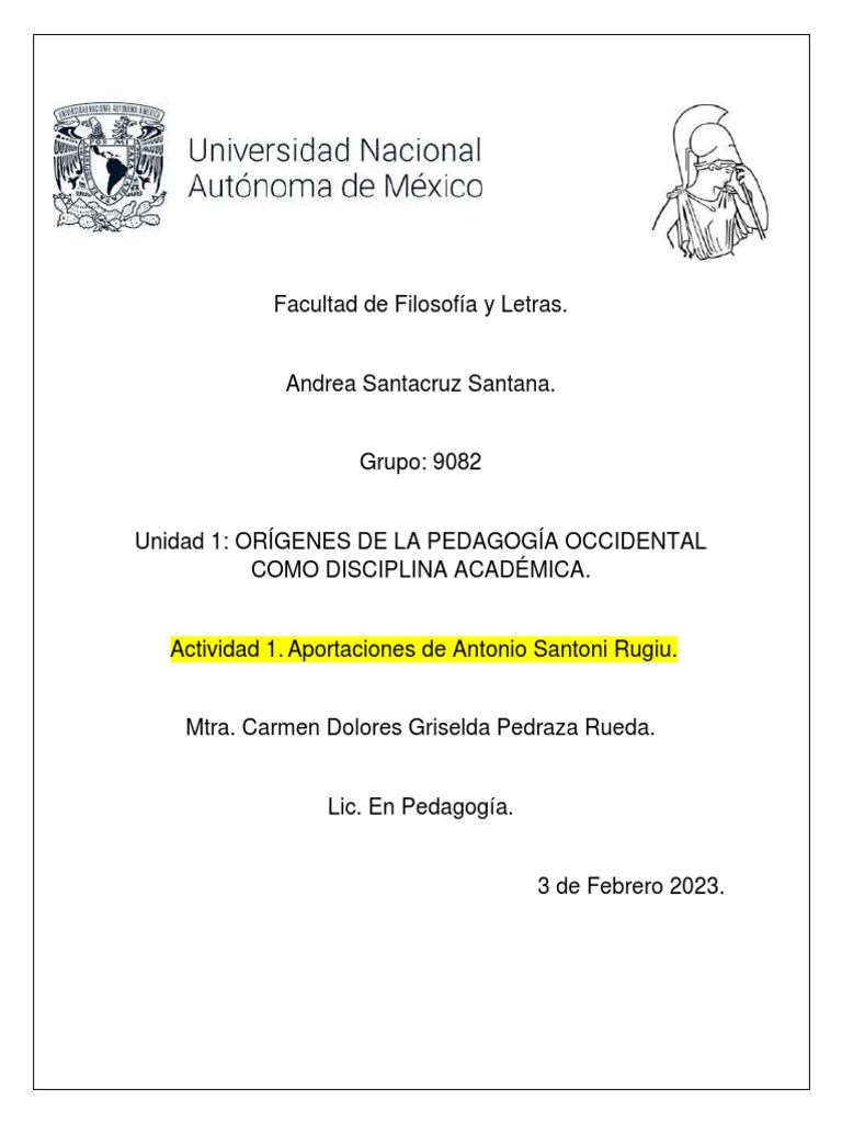 Aportaciones de Antonio Santoni Rugiu | PDF | Maestros | Pedagogía
