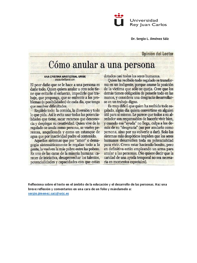 Como Anular A Una Persona | PDF