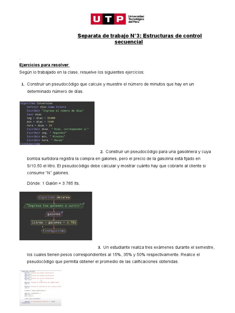 S03.s1 - Estructuras de Control | PDF