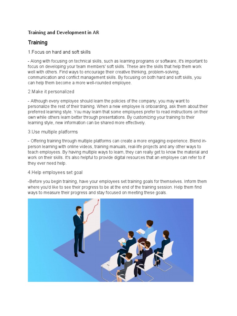 Effective Training & Development in AR | PDF | Goal | Leadership