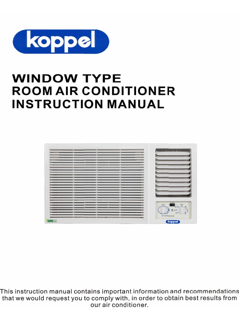 Koppel Window Type Viva Series Manual 0.75Hp User Manual | PDF