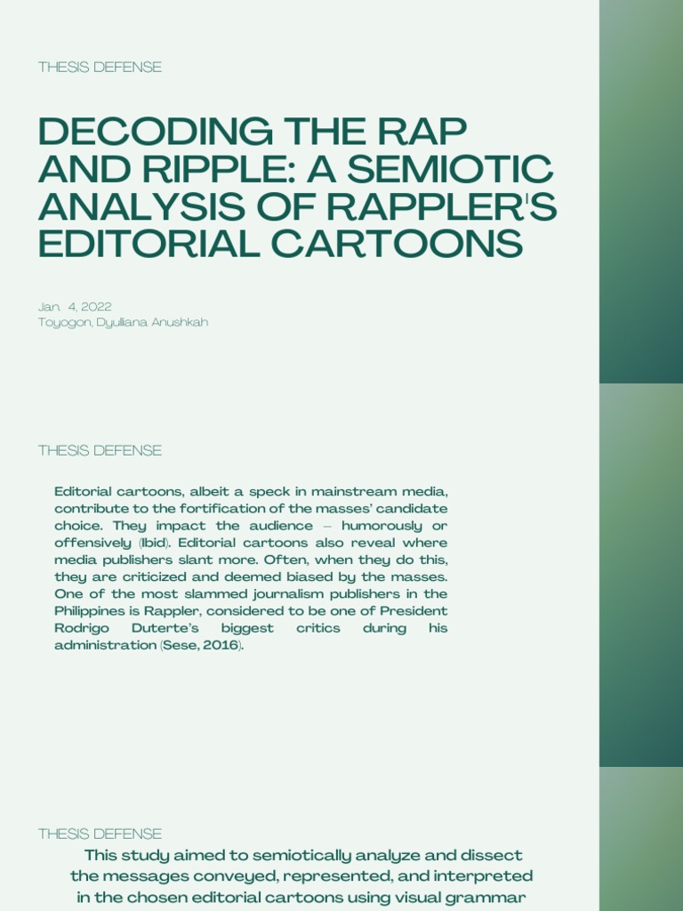 Decoding The Rap and Ripple: A Semiotic Analysis of Rappler'S Editorial ...