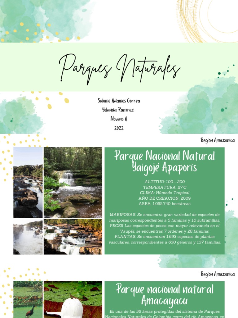 Parques Naturales Pdf