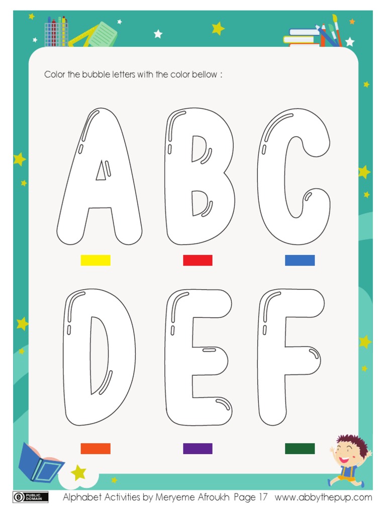 Alphabet Activities 17 Coloring Page | PDF