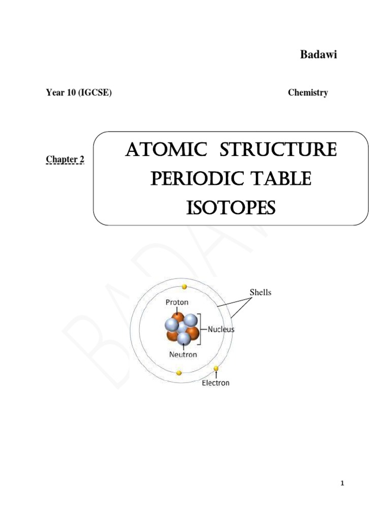 Ch. 2-Atomic Structure-22-23-IG | PDF | Ion | Atoms