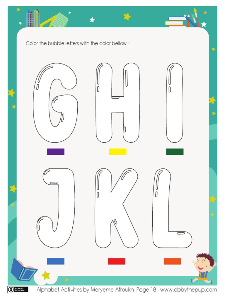 Alphabet Activities 18 Coloring Page | PDF