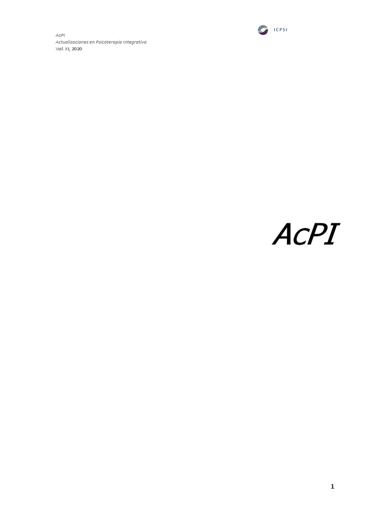 AcPI Vol XI 2019 | PDF | Depresión (estado de ánimo) | Alto Comisionado de las Naciones Unidas ...