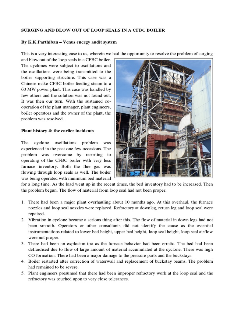 Resolving Loop Seal Issues in CFBC Boiler | PDF | Boiler | Flow Measurement
