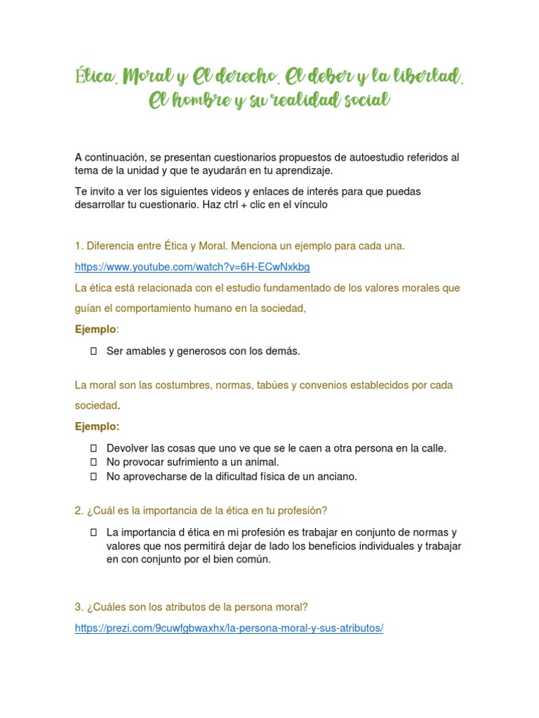 Ejercicio 03 | PDF | Moralidad | Libertad