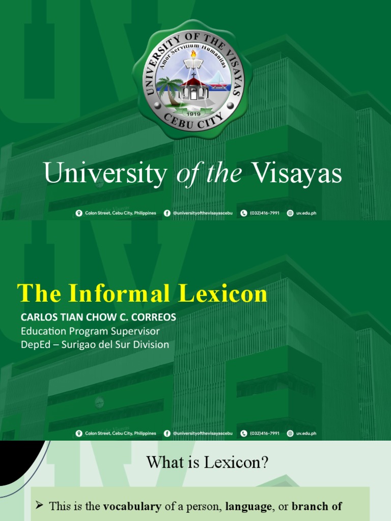The Informal Lexicon | PDF | Learning | Vocabulary