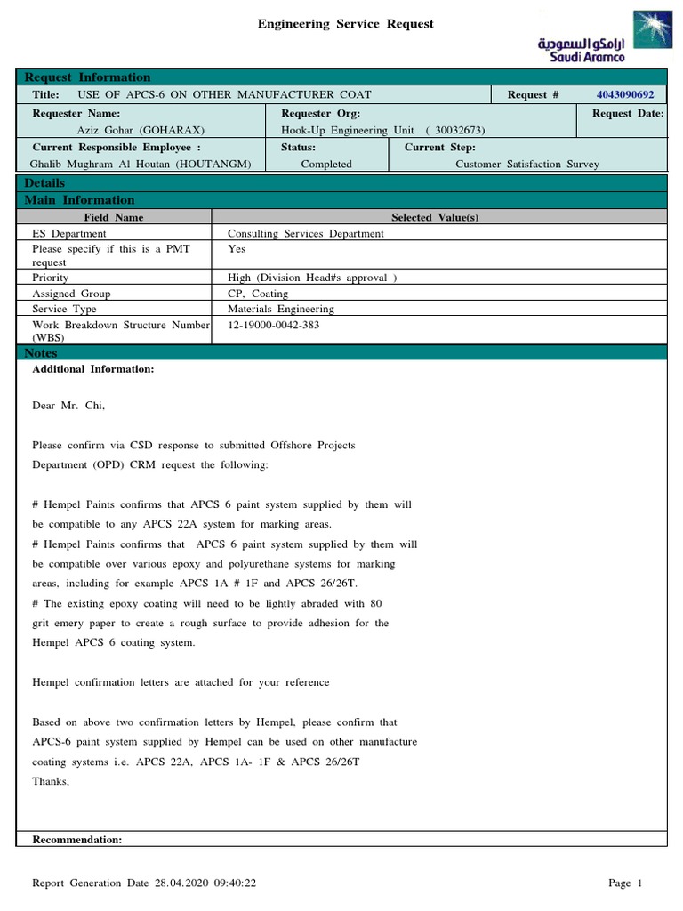 APCS-6 Compatibility with Other Coatings | PDF | Materials | Business ...