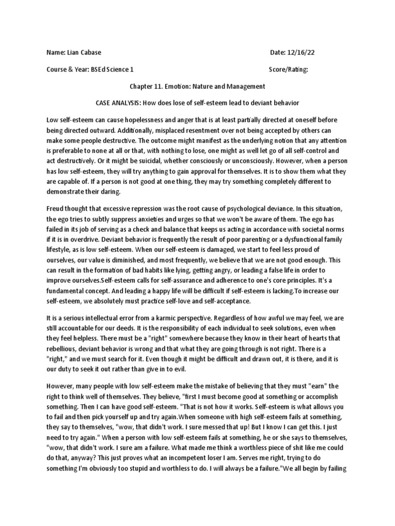 Chapter 11-UTS | PDF | Self Esteem | Id