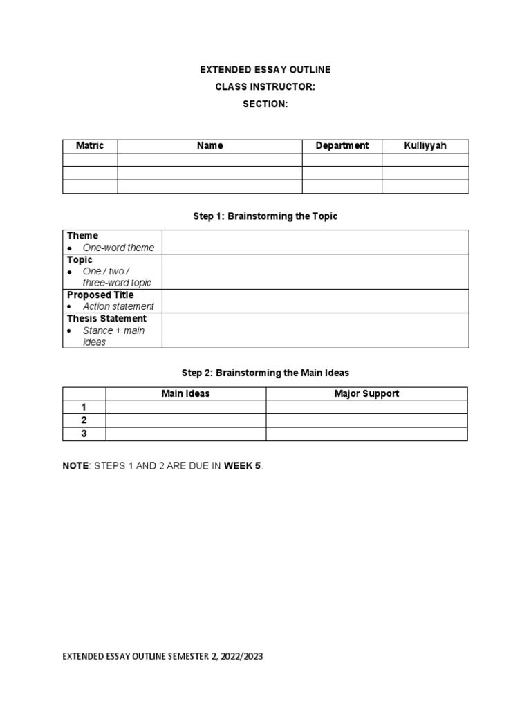 Essay Outline Template | PDF | Essays