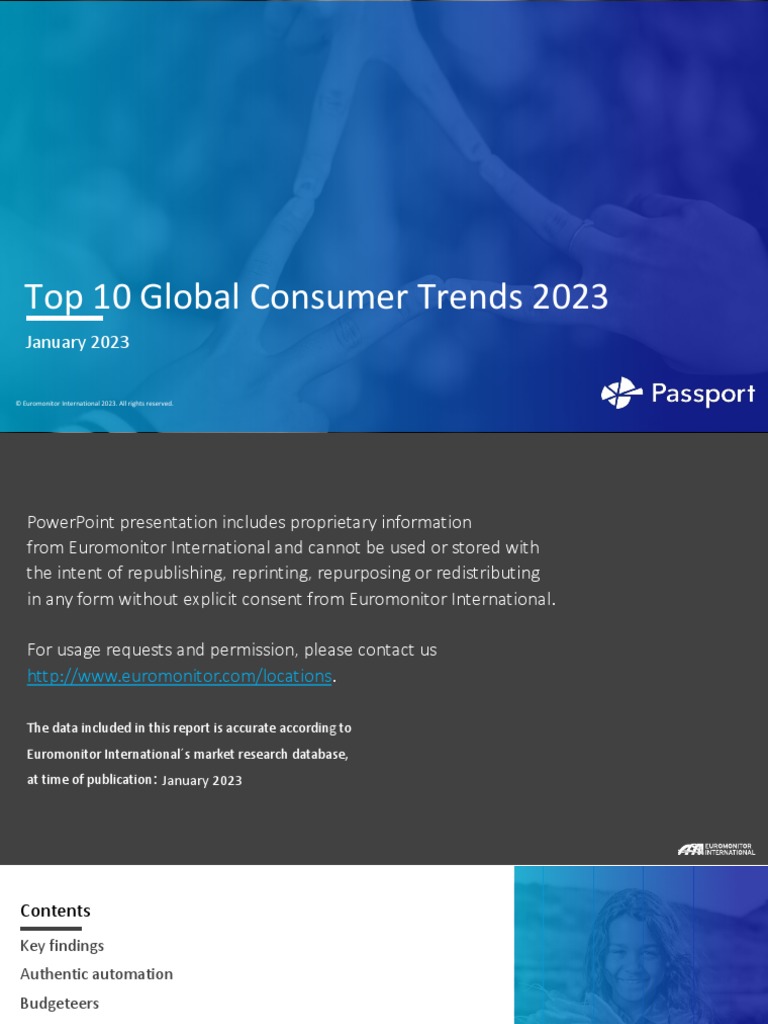 Top 10 Global Consumer Trends 2023: January 2023 | PDF | Cost Of Living | Automation