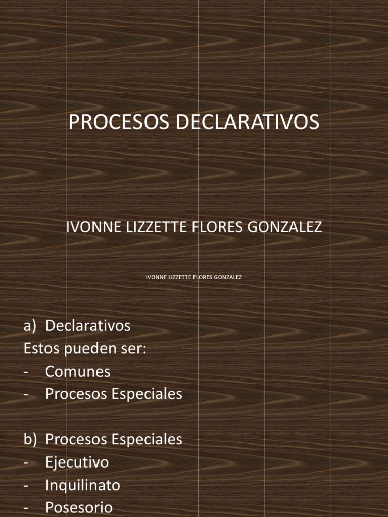 Procesos Declarativos | PDF