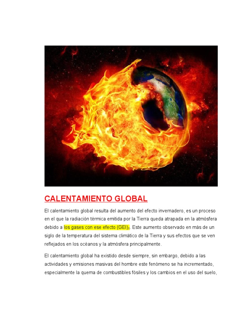 Causas y Consecuencias del Calentamiento Global | PDF | Ciencia y ...