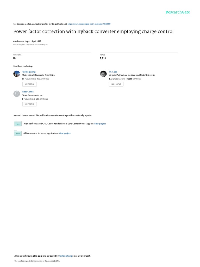 Power_factor_correction_with_flyback_converter_emp | PDF | Power Electronics | Rectifier