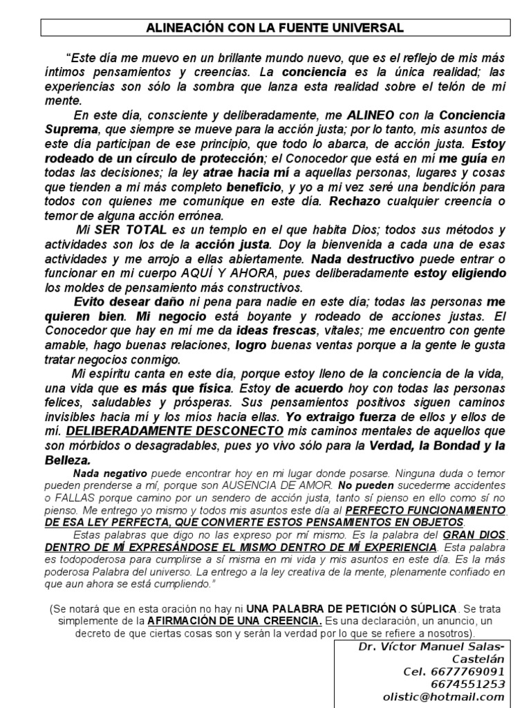 Alineación Con La Fuente Universal | PDF | Verdad | Mente
