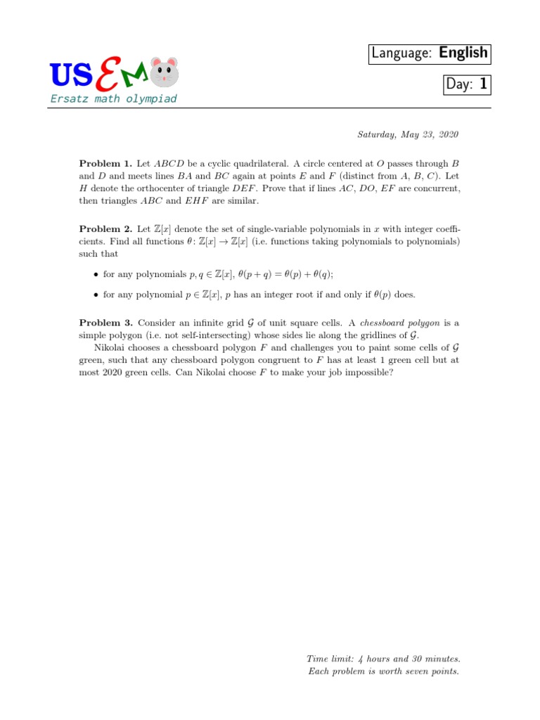 Concurrent lines in cyclic and scalene triangles | PDF | Polygon | Triangle