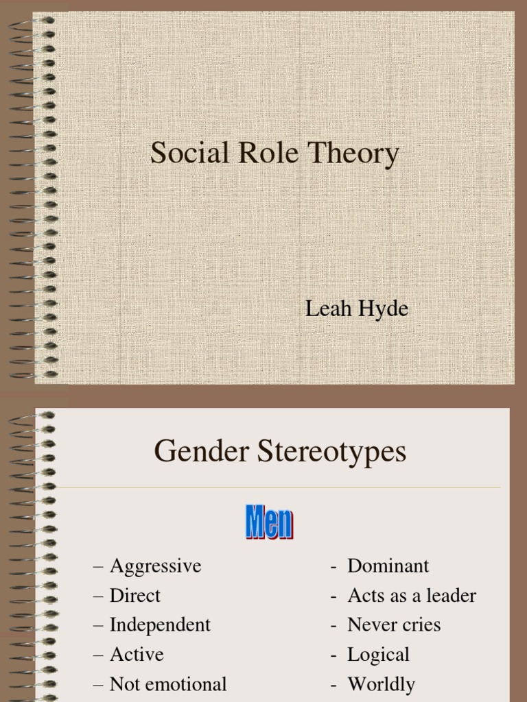 Social Role Theory (1) | Gender Role | Psychology & Cognitive Science