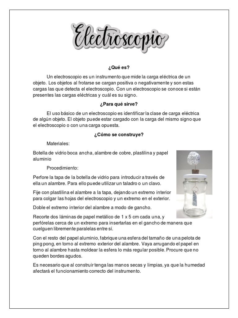 Electroscopio | PDF