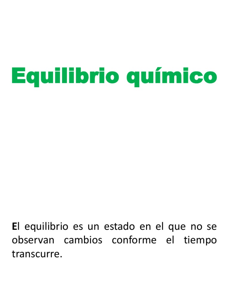 Clase de Equilibrio Gerones q8 | PDF | Equilibrio químico | Gases
