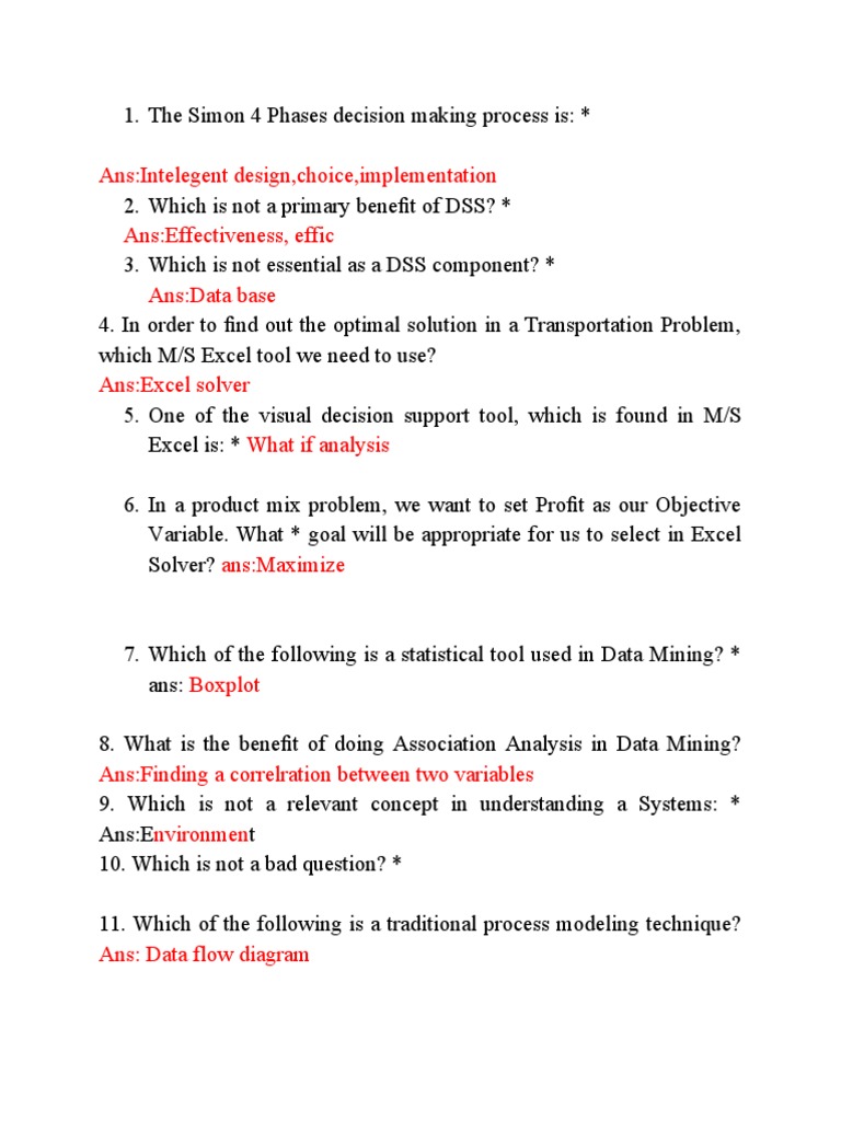The Simon 4 Phases Decision Making Process and Key Concepts in Data Mining, Databases ...
