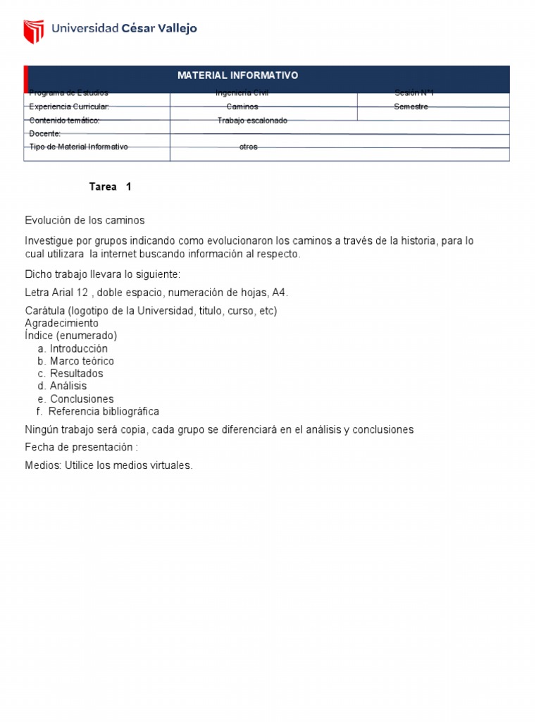Tarea 1: Material Informativo | PDF