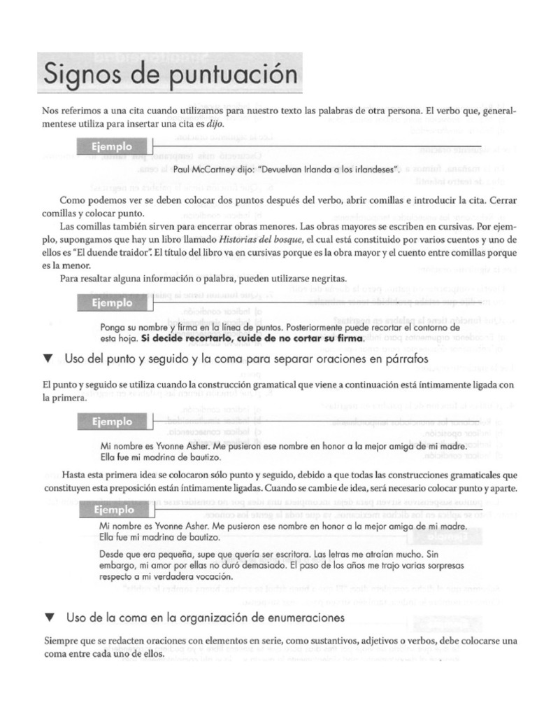 Los Signos de Puntuacion | PDF