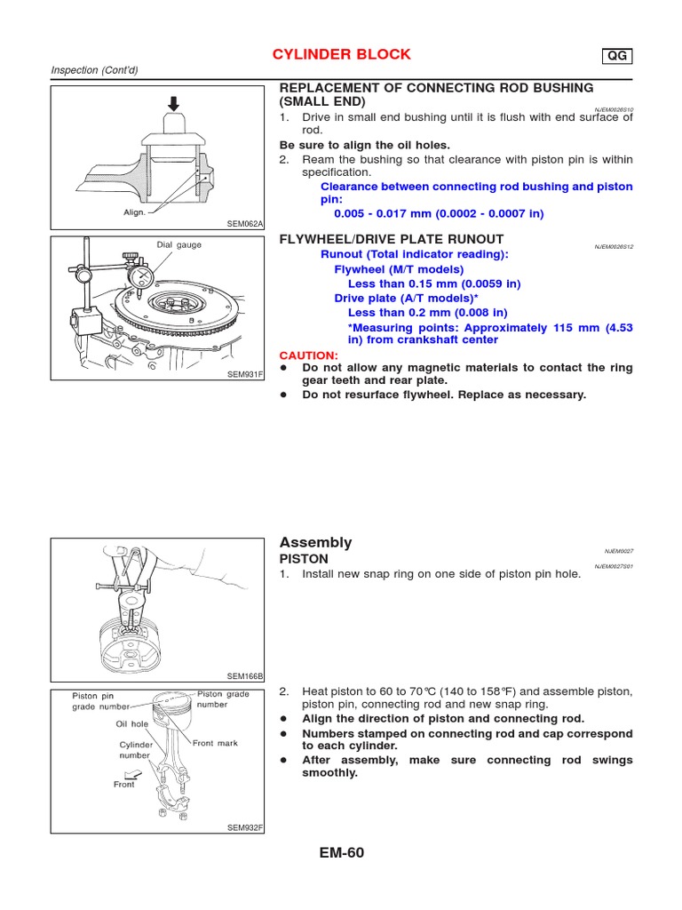 nissan-almera-n16-2001-electronic-repair-manual-138 | PDF | Piston ...