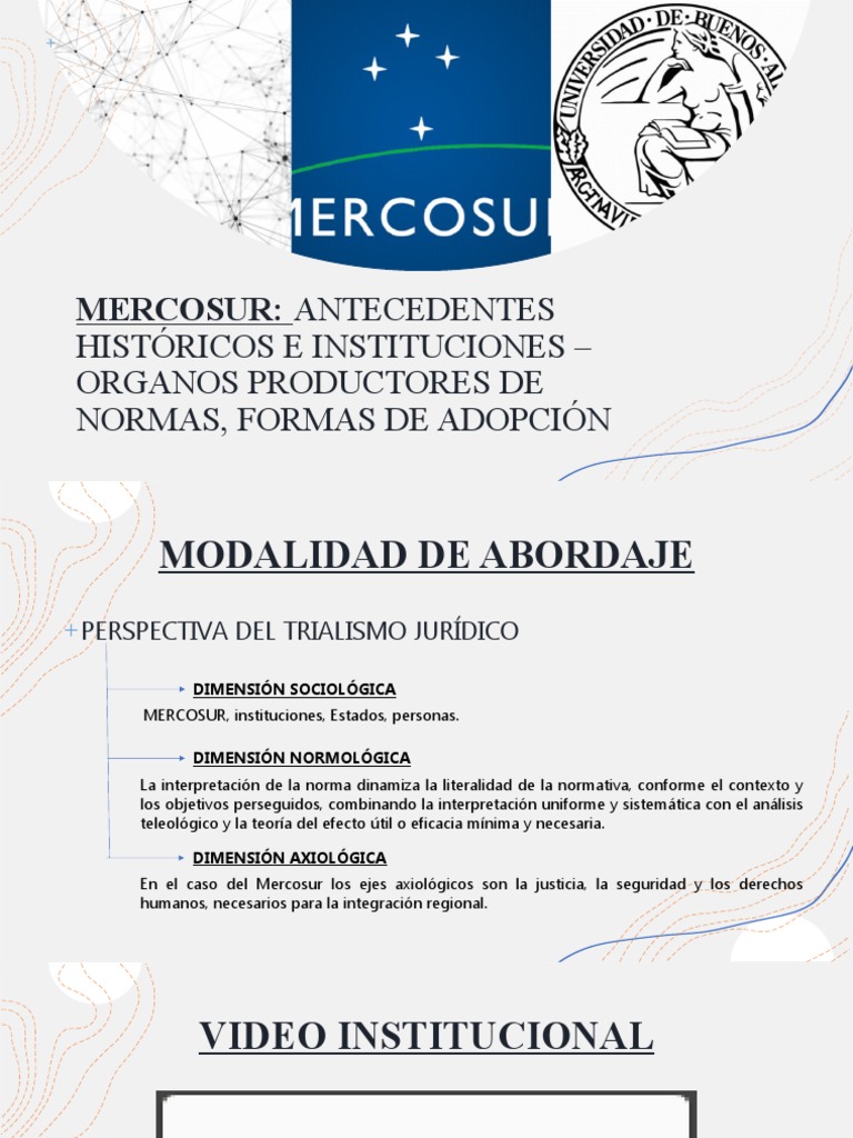 Mercosur. - Antecedentes Historicos y Estructura | PDF