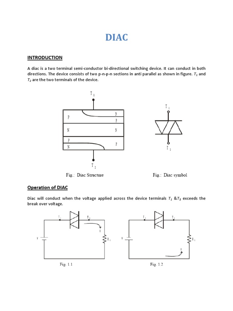 Diac & Triac | PDF | Electrical Components | Electronics
