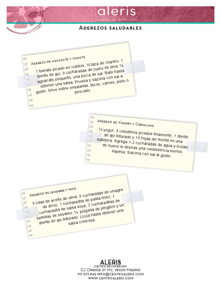 A Derezo S Saludables: Aleris Aleris | PDF | Salsa | Cocina