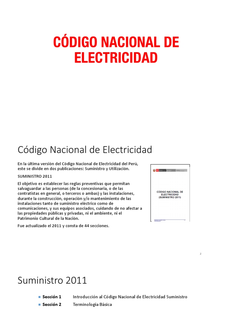 Código Nacional de Electricidad | PDF | Red eléctrica | Electricidad