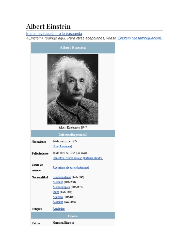 Albert Einstein | PDF | Albert Einstein | Física