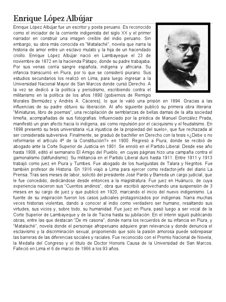 Enrique López Albújar | PDF