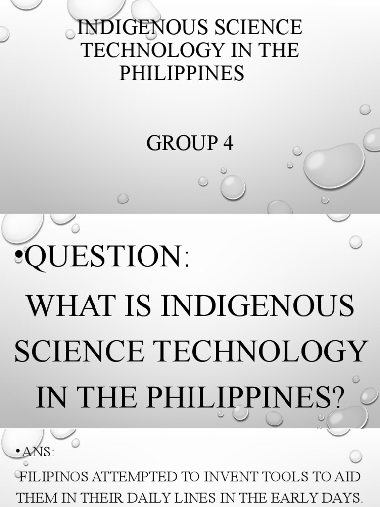 Indigenous Science Technology in The Philippines | PDF | Science ...