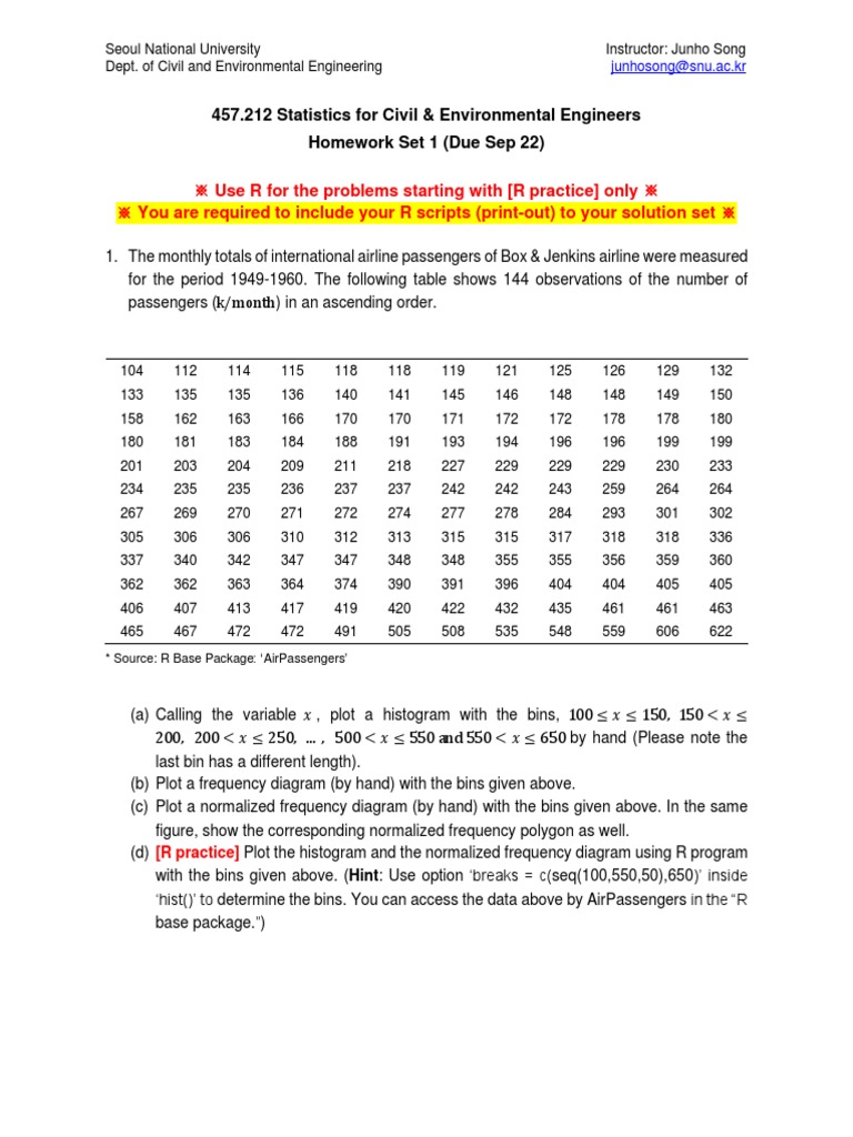 Use R For The Problems Starting With (R Practice) Only You Are Required ...