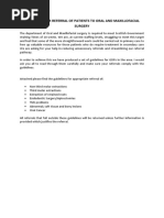 RDHM Referral Procedure Overview | PDF | Prosthodontics | Dentistry
