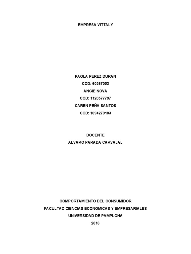 MARKETING VITTALY Definitivo | PDF | Marketing | Calidad (comercial)