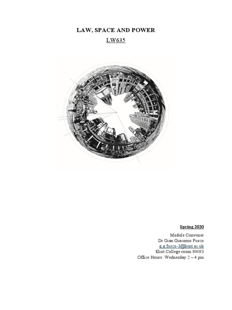 Law Space and Power 2019-2020. Module Guide | PDF | Lecture