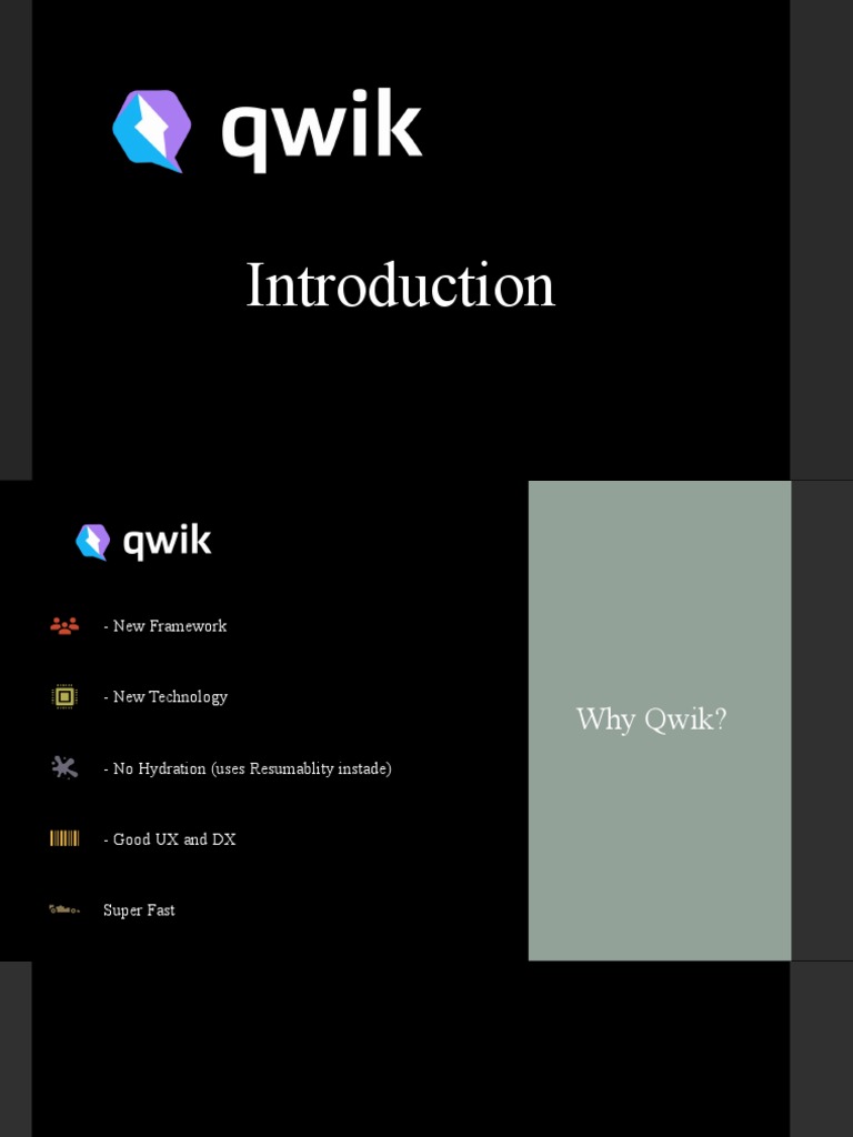 Presentation Of Qwik Js Pdf 