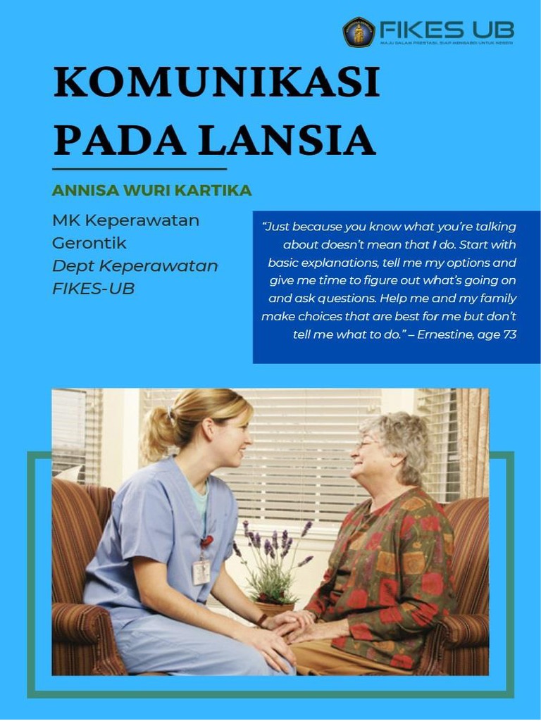 KOMUNIKASI YANG EFEKTIF DENGAN LANSIA | PDF