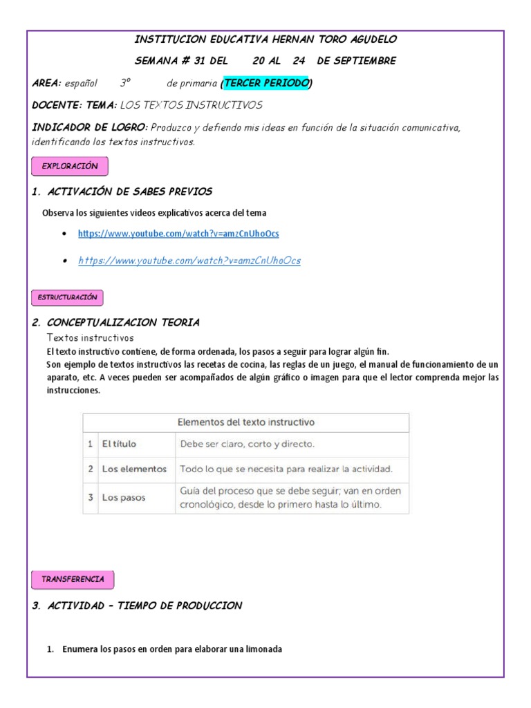 Los Textos Instructivos | PDF