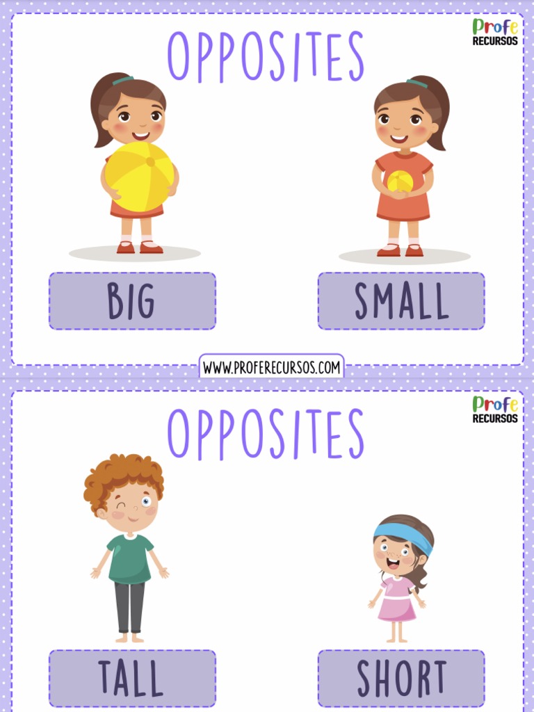 Opposites Flashcards PDF | PDF